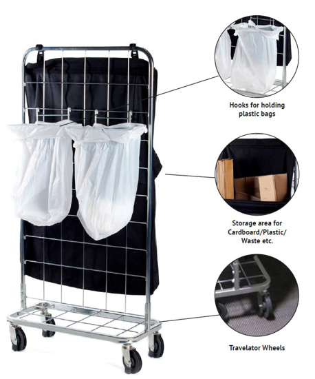 Retail Store Waste Tidy Trolley | Brick Cages | Brick cage